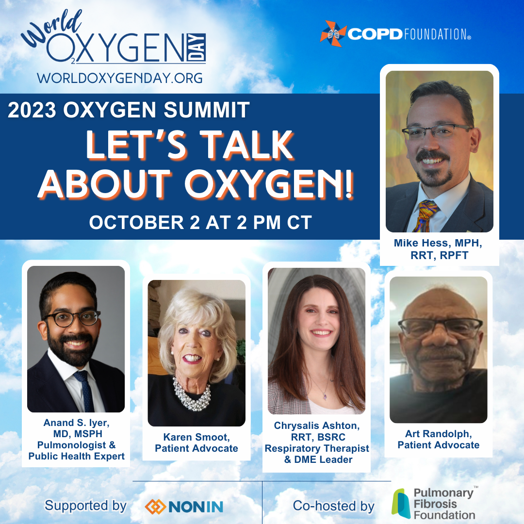 World Oxygen Day - Oct. 2 at 2 p.m. CT